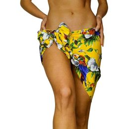 King Kameha Beach Towel 'Cherryparrot' female Yellow size 100 x 170 cm