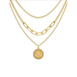 Nemomatheo Necklace 'Aurelia M&uuml;nze' female Gold size 5