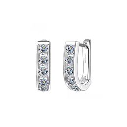 Rougemont Jewellery Earrings 'Funkelnde Moissanit Diamant Creolen Ohrringe' female Silver size One Size