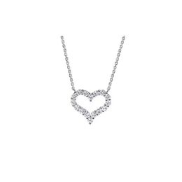 Rougemont Jewellery Necklace 'Funkelnde Moissanit Herz Halskette 45cm' female Silver size 45 cm