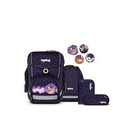 Ergobag Backpack 'Cubo SternguckBär Reflex Glow Edition' girl Purple size 40cm x 29cm x 13cm