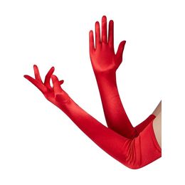 Chilirose Fingerhandschuhe 'Satin-Handschuhe CR3312' Damen Größe XS/XL rot