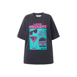 Studio Untold T-Shirt Damen Gr&ouml;&szlig;e M/L aqua / anthrazit / neonpink