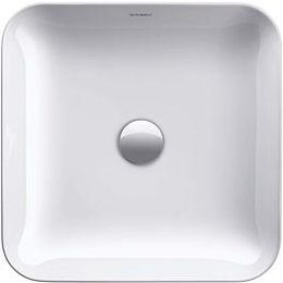 Duravit Cape Cod Aufsatz-Waschtisch 2340430000 43x43cm, ohne Hahnloch, Überlauf, Hahnlochbank, Weiß