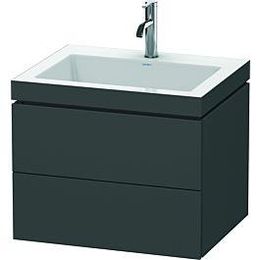 Duravit L-Cube Waschtisch-Unterschrank LC6926N1818 60 x 48 cm, ohne Hahnloch, weiß matt, 2 Schubkästen
