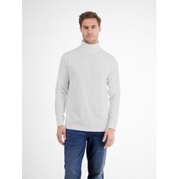 Rollkragenshirt Lerros, Herren, Gr. L, broken weiß, Single Jersey, Obermaterial: 100% Baumwolle, unifarben, regular fit normal, ohne Ausschnitt, Shirts, mit Logo Stickerei