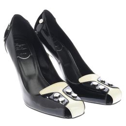 Roger Vivier Pumps Damen Gr&ouml;&szlig;e 39 Second Hand creme / schwarz