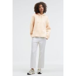 Damen Kapuzenpulloverbuttercream, Gr. XS, SENSES.THE LABEL, unifarben, Material: 100% Polyamid, Pullover, mit Seitenschlitze