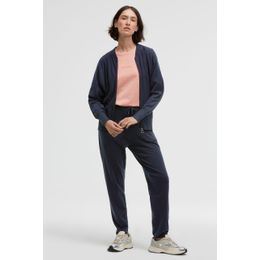 Strickhose SENSES.THE LABEL, Damen, Gr. L, Normalgrößen, blau, Material: 52% Viskose, 26% Polyester, 22% Polyamid, unifarben, relaxed fit lang, Hosen, mit Elastikbund und Kordel