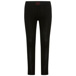 Lange Unterhose HUGO UNDERWEAR "LONG JOHN LENN", Herren, Gr. XXL (56), schwarz 001, Jersey, Obermaterial: 95% Baumwolle, 5% Elasthan, k&ouml;rpernah, Unterhosen Lange Unterhose, Logodruck am Bund, k&ouml;rpernah