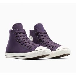 Sneaker Converse "CHUCK TAYLOR ALL STAR", Gr. 37,5, raisin, egret, schwarz, Leder, Schuhe