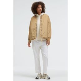 Blouson SENSES.THE LABEL, Damen, Gr. L, light cognac, Material: 100% Polyester, Futter: 100% Polyester, Füllung: 100% Polyester, unifarben, oversize lang, eingesetzt Rippbündchen, Jacken, mit Seitenschlitzen am Saum