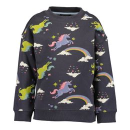 Sweater Blue Seven "Blue Seven Mädchen Sweatshirt", Mädchen, Gr. 104, 9850, dunkelgrau, 95% Baumwolle, 5% Elasthan, normal normal, gerader Abschluss, Sweatshirts