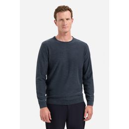 Rundhalspullover NO EXCESS "NO EXCESS Rundhalspullover von Timeless Basics", Herren, Gr. M, blau (dunkelblau), 100% Baumwolle, Pullover Rundhalspullover