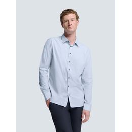 Langarmhemd NO EXCESS "NO EXCESS Oxford-Hemd von Timeless Basics Shirt 2 Coloured", Herren, Gr. L, Normalgr&ouml;&szlig;en, hellblau, 97% Baumwolle, 3% Elasthan, regular fit, Hemden