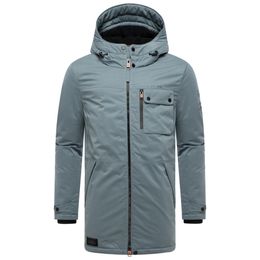 STONE HARBOUR Herren Wintermantel "Fintaan XX"rauchblau, Gr. S, Obermaterial: 60% Polyester, 40% Nylon, Innenfutter: 100% Polyester, Wattierung: 100%