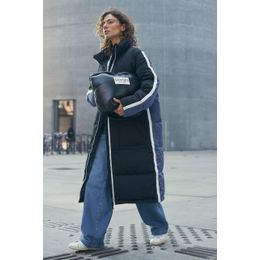 Langjacke SENSES.THE LABEL, Damen, Gr. L, schwarz, Material: 100% Polyester, Futter: 100% Polyester, Füllung: 100% Polyester, unifarben, regular fit lang, eingesetzt Windstopperbündchen, Jacken, mit Windbreaker-Bündchen