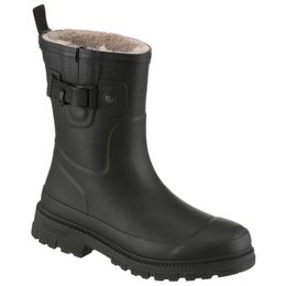 Winterstiefel VERBENAS "Lina Mate Combi Fur", Damen, Gr. 39, schwarz, Synthetik, unifarben, Schuhe, Winterboots, Stiefelette mit Warmfutterausstattung
