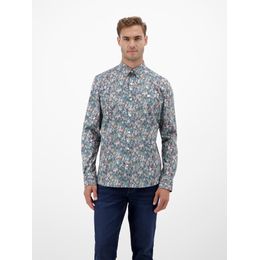 Langarmhemd Lerros "Lerros Grafisch inszeniertes Poplinhemd für Herren", Herren, Gr. 3XL, Normalgrößen, weiß, 97% Baumwolle, 3% Elasthan, Hemden
