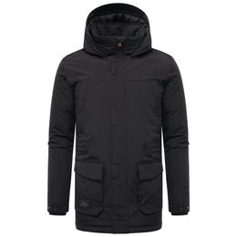 Winterjacke STONE HARBOUR "Wadiim XX", Herren, Gr. XXXL (58), schwarz, Obermaterial: 100% Nylon, Innenfutter: 100% Polyester, Wattierung: 100% Polyester, Ärmelfutter: 100% Polyester, gerade Po-bedeckend, hoch geschlossener Ausschnitt, Ärmel ohne Ärmelschlitz 1-Knopf-Manschette verstellbar, Jacken, Warm gefütterte Outdoorjacke mit Kapuze