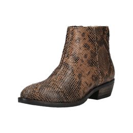 Lazamani Damen Bikerboots "Lazamani Stiefelette Leder", Gr. 38braun, schwarz, Leder, Schuhe