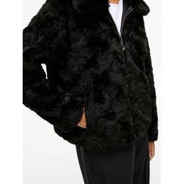 Steppjacke Vila "VIDORTE L/S JACKET/PB", Damen, Gr. 34, schwarz (schwarz beauty), Web, Obermaterial: 100% Polyester, unifarben, regular fit normal, Jacken