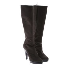 Prada Stiefel Damen Größe 37.5 Second Hand dunkelbraun