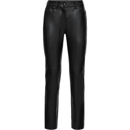 MAC Skinny Kunstlederhose Schwarz (Gr&ouml;&szlig;e: 44/32)