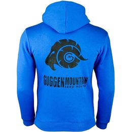 GUGGEN Mountain Sweatshirt 'Kapuzenpullover H02 Fleece Hoodie' male Blue size S
