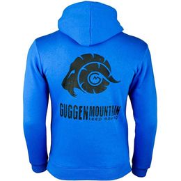 GUGGEN Mountain Sweatshirt 'Kapuzenpullover H02 Fleece Hoodie' male Blue size XXL