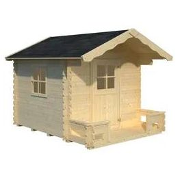 Spielhaus Palmako "Stina 3,1 m2", beige (natur), Spielhäuser, KinderB:222cm H:193cm T:260cm, Holzwerkstoff, mit Terrasse, B:222cm H:193cm T:260cm