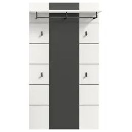 Garderobenpaneel Inosign, basalt grau nb, weiß nb, B:80cm H:141cm T:29cm, Garderobenpaneele, Paneel, Wandboard, Garderobe, Garderobenleiste, Garderobenboard