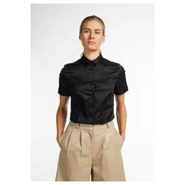 Hemdbluse Eterna "REGULAR FIT", Damen, Gr. 40, schwarz, 100% Baumwolle, Blusen, EASY IRON (bügelleicht)