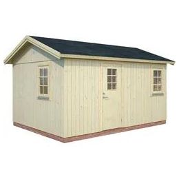 Gartenhaus Palmako "Nordic Haus Hedwig", beige (naturbelassen), Fußboden im Gartenhaus, ohne Dacheindeckung, Gartenhäuser, inklusive Fußboden