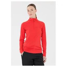 Langarmshirt WHISTLER "Blume", Damen, Gr. 44, orange, 92% Polyester, 8% Elasthan, unifarben, normal, Shirts, mit Reißverschluss und Stehkragen