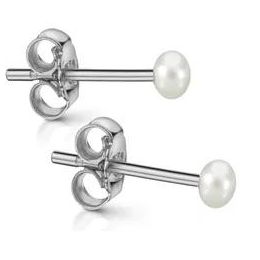 Paar Ohrstecker Firetti "Schmuck Geschenk Silber 925 Ohrschmuck Ohrringe" Gr. 7, bunt (silberfarben, weiß), Ohrringe, Damen, 7, Silber 925 (Sterlingsilber)-Perlen, Silber 925 (Sterlingsilber), Perlen, Made in Germany - mit Süßwasserzuchtperle