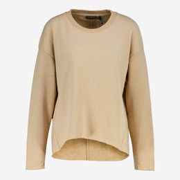 ER Elias Rumelis Hellbraunes Box Fit Valentina Sweatshirt mit offenem Saum