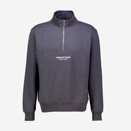 Jack & Jones Dunkelgraues Sweatshirt mit Fleece-Futter