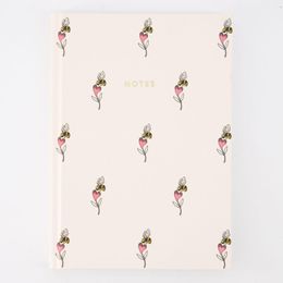 Cath Kidston Cremefarbenes liniertes Notizbuch mit Bienenmuster A5