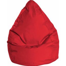 Sitzsack SITTING POINT "BRAVAL L", rot (tomate), B:70cm H:90cm T:70cm, Polyester, Polystyrol, Sitzsäcke