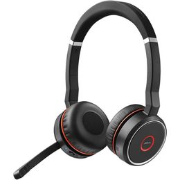 Jabra Evolve 75 SE Kopfhörer Noise cancelling wireless mit Mikrofon - Schwarz