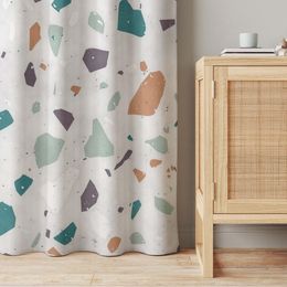 Vorhang Detailliertes Terrazzo Muster Grosseto - blickdichte Gardine Muster Wohnzimmer Schlafzimmer Küche Bad Badezimmer Grün