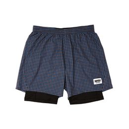 Saysky Houndstooth Pace 2 in 1 Shorts 5'' Bekleidung Herren blau