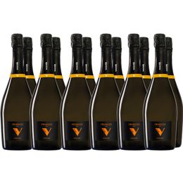 Bertazzo 1840 Box Promozionale Prosecco Spumante Glera Extra Trocken - Venetien – Probierpaket DOC