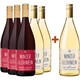 BISCHOFFINGER WINZER 5+1 Paket Wintergl&uuml;hen rot/wei&szlig; - Baden &ndash; Probierpaket Winzergl&uuml;hwein
