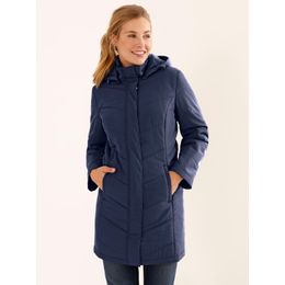 WITT Damen Longjacke mit abnehmbarer Kapuze, marine, Gr&ouml;&szlig;e 46