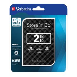Verbatim Festplatte 2TB USB3.0 Extern,6,35cm(2,5Z) 53195 (19-020-167)
