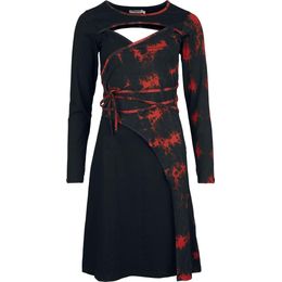 Innocent Valentina Dress Mittellanges Kleid schwarz rot in XXL D-VTNA-BR