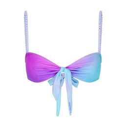 Moda Minx Bikinitop 'Club Tropicana' Damen Größe 90 azur / aqua / orchidee / neonlila