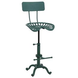 Barhocker MCW-N26, Barstuhl Tresenhocker, höhenverstellbar drehbar Fußablage Industrial Metall ~ grün